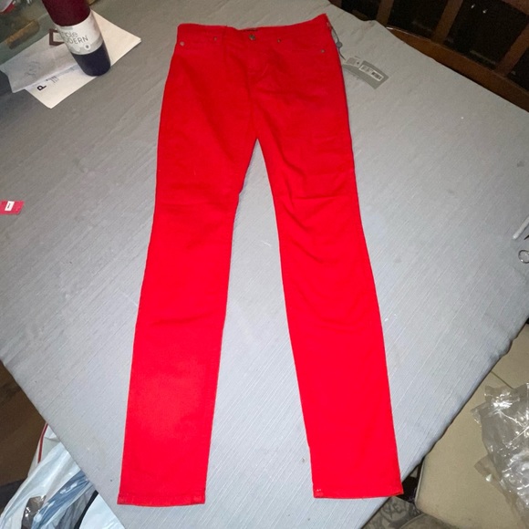 7 For All Mankind | Jeans | Nwt 7 For All Mankind Red Cigarette Leg ...
